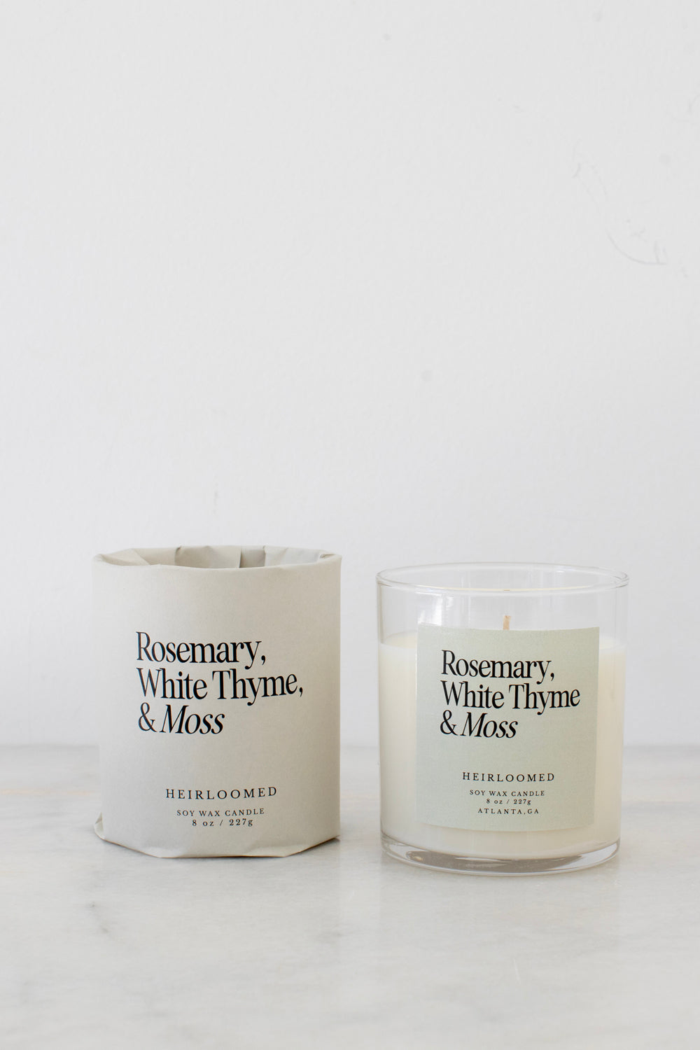 Rosemary, White Thyme & Moss Candle – Herbal & Earthy Soy Candle ...