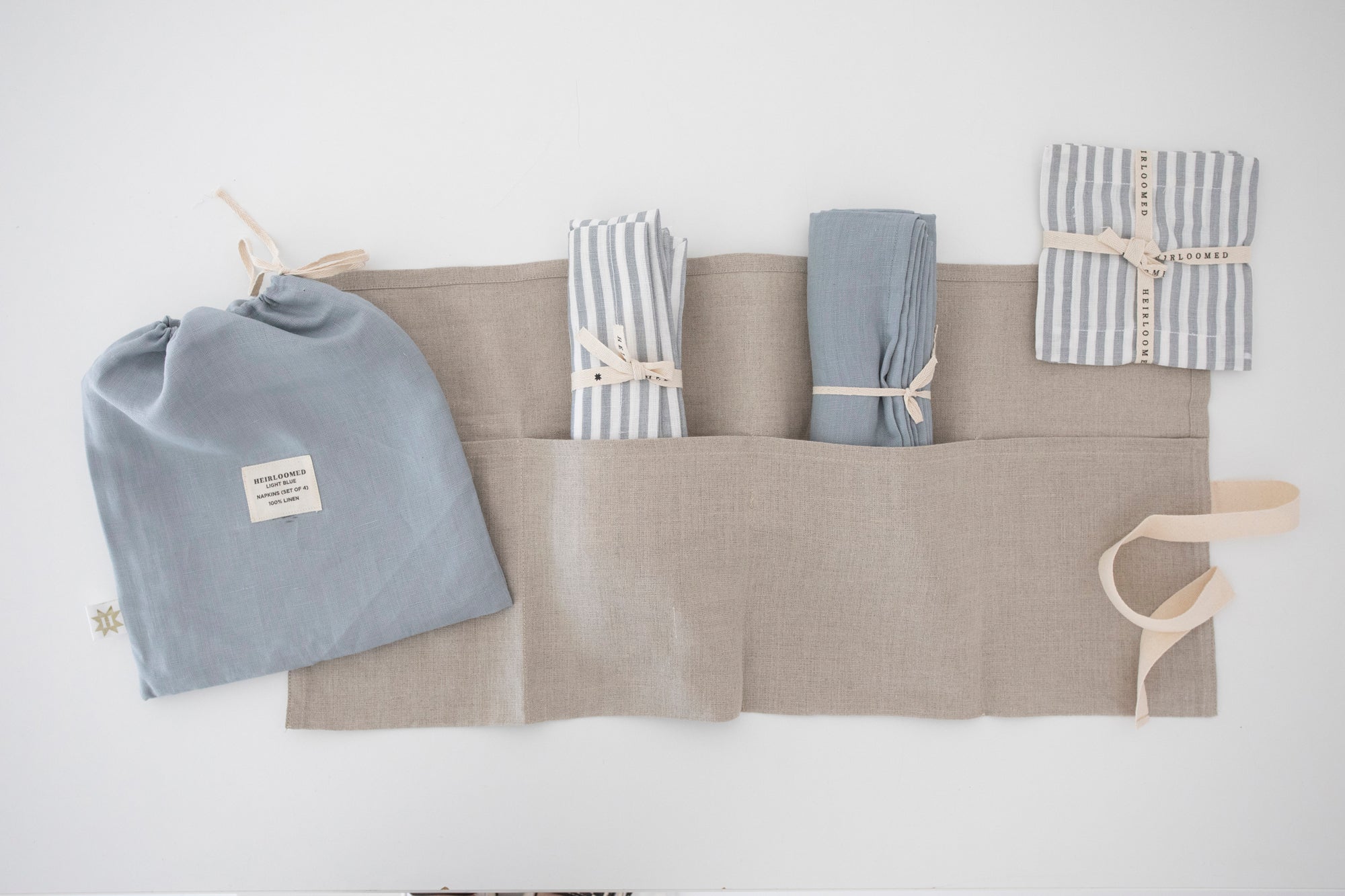 The Table Wrap - Light Blue Linens - Heirloomed