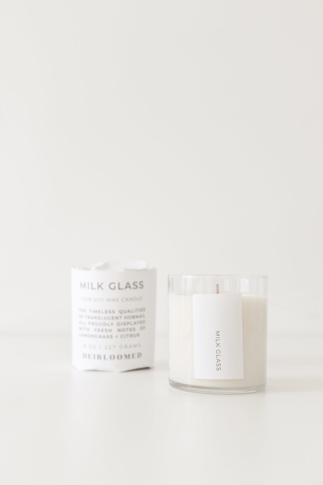 Hand Poured Soy Candle in Milk Glass - Heirloomed