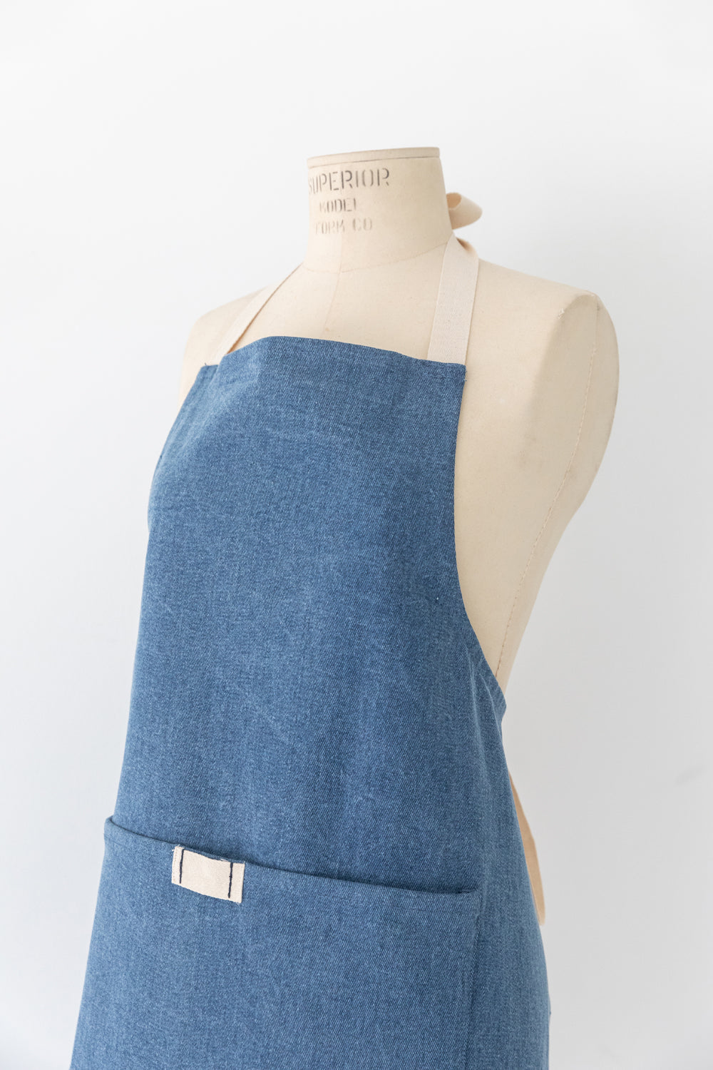 Light Blue Denim Apron - Heirloomed